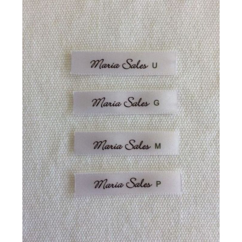 SATIN RIBBON LABEL/(PACKAGE บรรจุ 250 ริบบิ้นถัก ขนาด 1.5cm)/ป้ายเสื้อ ...