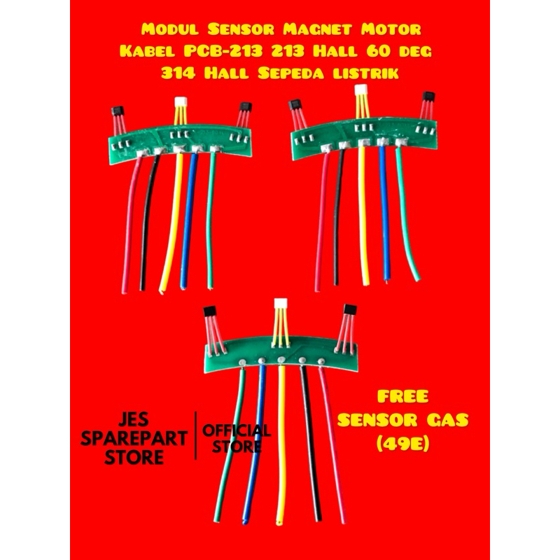 มอเตอร์ MAGNET SENSOR โมดูล PCB Cable-213 213 HALL 60deg 314 จักรยานไฟฟ้า HALL | Shopee Thailand