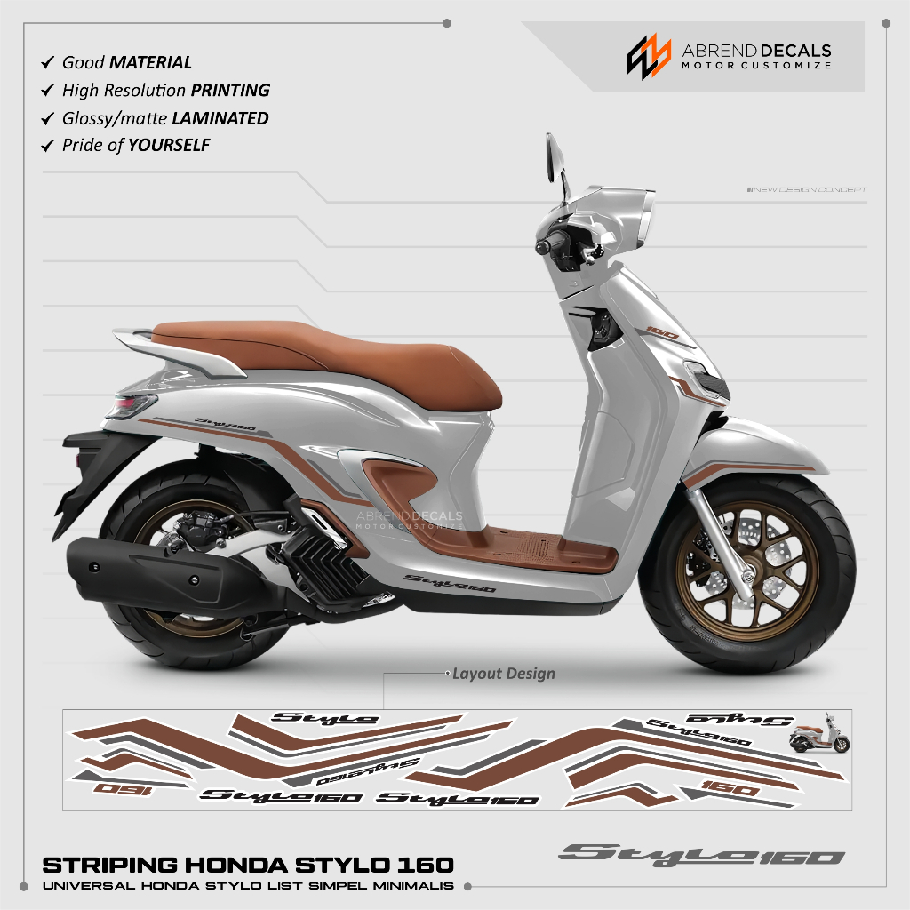 Striping HONDA STYLO Graphic LIST Simple Minimalist Elegant/Transparent ...