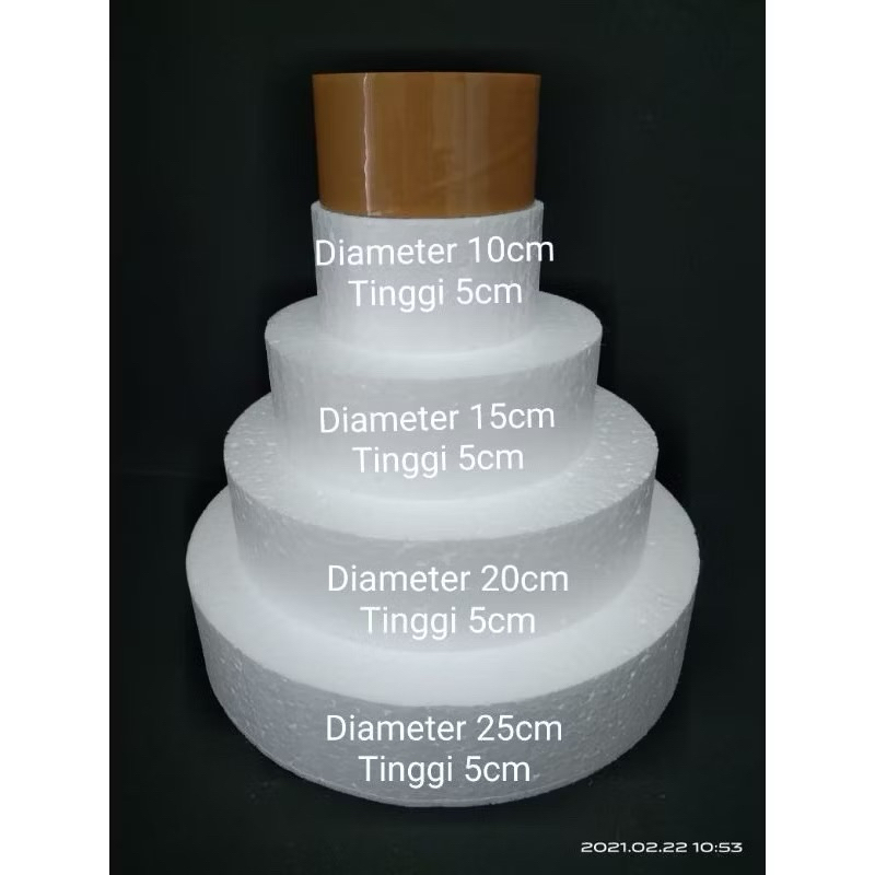 Dummy Cake Styrofoam Cake ปลอมหนา 5 D10,15,20,25 (ชุดตามรูปภาพ ...