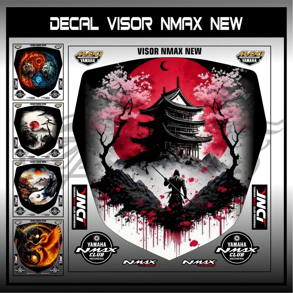 ใหม่ NMAX VISOR DECAL / YAMAHA ALL NEW NMAX 155 VISOR STICKER / NEW ...