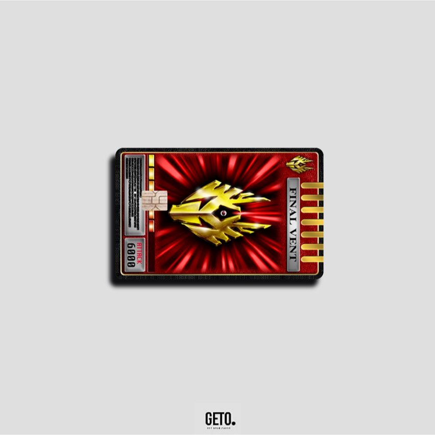 สติ๊กเกอร์ Skin Atm Card Kamen Rider Ryuki Final Vent โฮโลแกรมพิเศษ ...