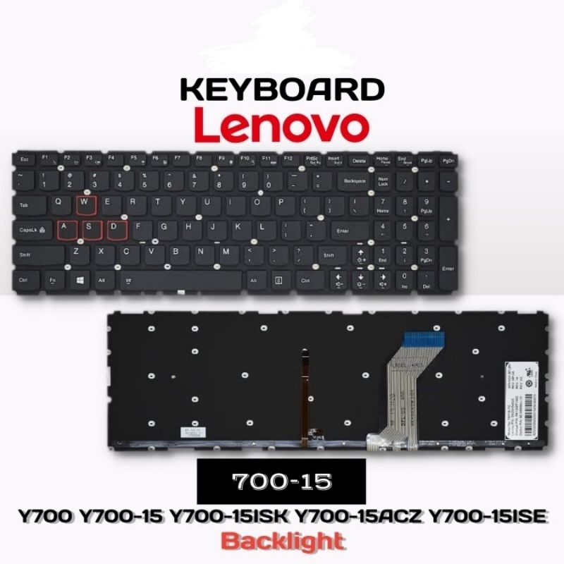 Lenovo IDEAPAD คีย์บอร์ด Y700-15 Y700-15ISK Y700-15ACZ BACKLIGHT | Shopee Thailand