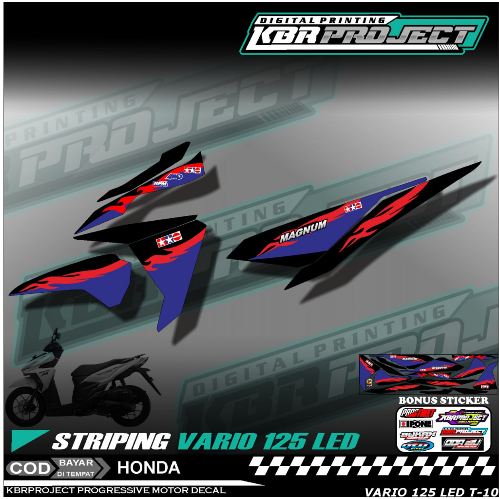 VARIO 125 LED COOL MOTORCYCLE SCREEN STICKERS VARIO 125 LED HONDA ...