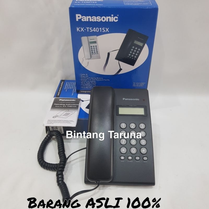 Hitam Panasonic KX-TS401SX โทรศัพท์แบบมีสาย Pansonic KX-TS401 โทรศัพท์ (สีดํา) | Shopee Thailand