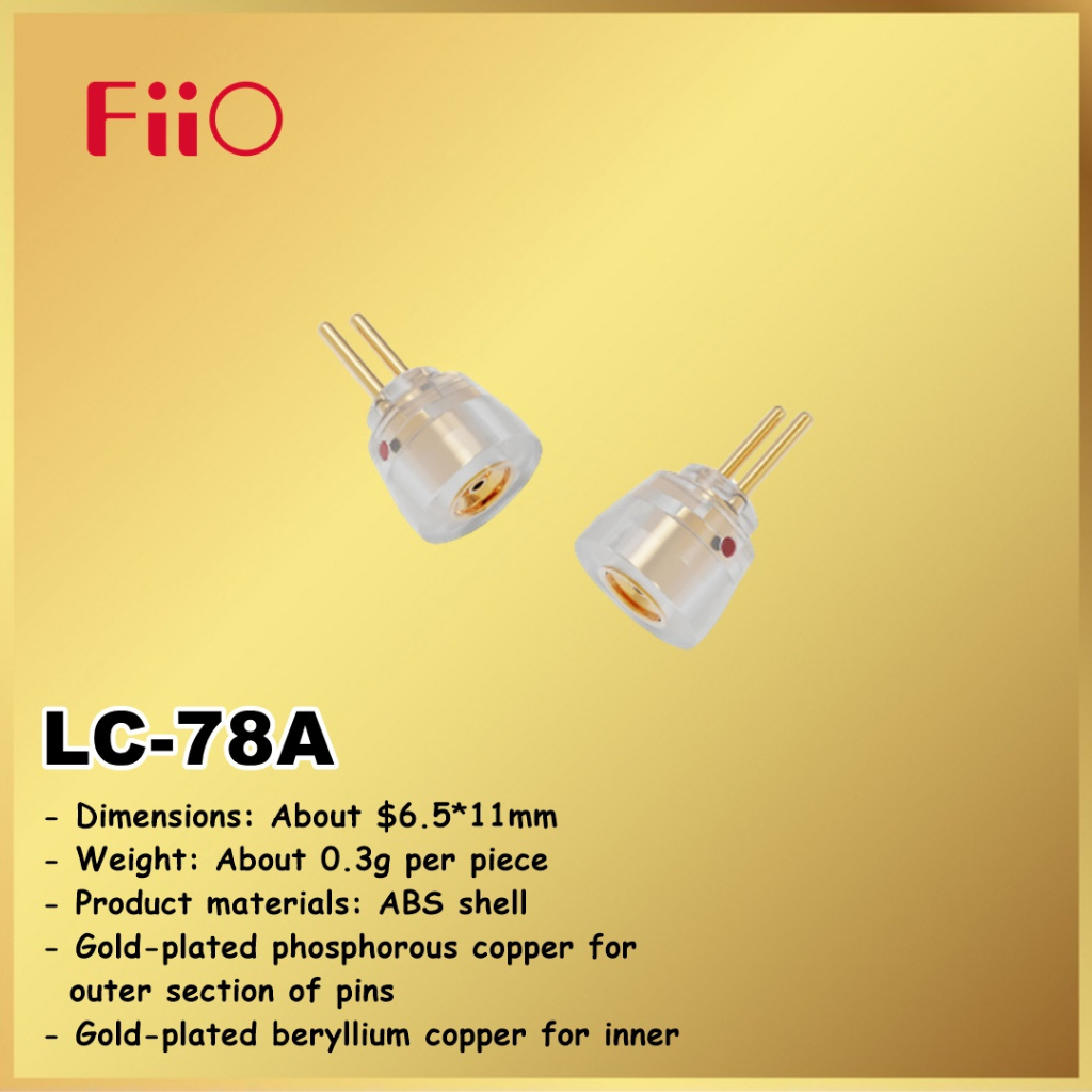 Fiio LC-78A ปลั๊กอะแดปเตอร์ MMCX ตัวเมียถึง 0.78 มม.2 ขาชาย LC78A LC 78 ...