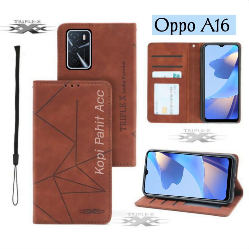 เคส HP Oppo A16 (Cph2269) กระเป๋าสตางค์แบบฝาพับโทรศัพท์มือถือ Holster ...