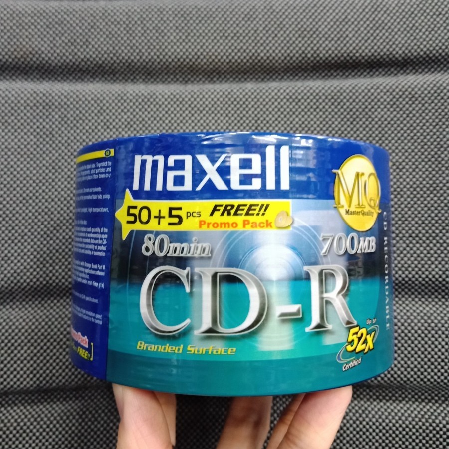 แผ่น Cd-r Maxell อิงค์เจ็ท สีขาว 52x 700MB (50 ชิ้น) | Shopee Thailand