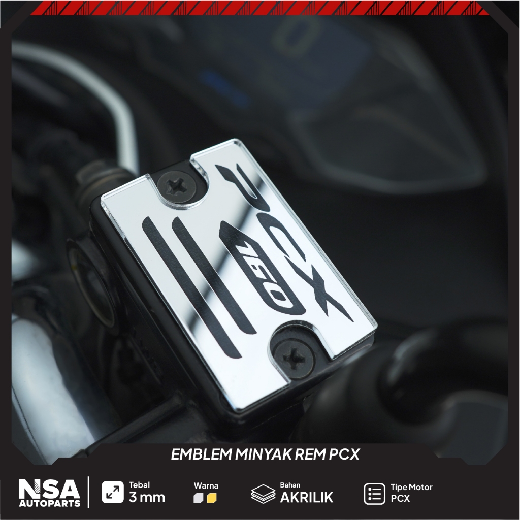 Honda PCX อลูมิเนียมเบรค MASTER COVER FULL CNC BRAKE Fluid EMBLEM เบรค ...