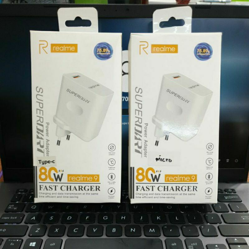 CHARGER TC REALME TYPE C 65W ORIGINAL VOOC SMART CHARGER | Shopee Thailand