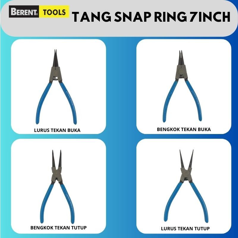 Berent คีมกดแหวน 7 นิ้ว - คีมหนีบวงกลมตรง แบบปิด | Shopee Thailand