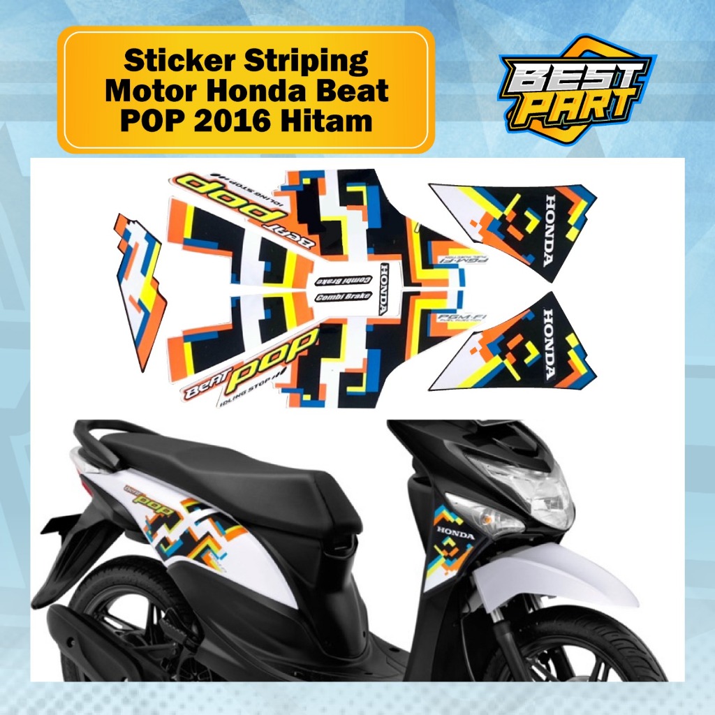 สติกเกอร์ติดรถจักรยานยนต์ Honda BEAT POP 2016 | Shopee Thailand
