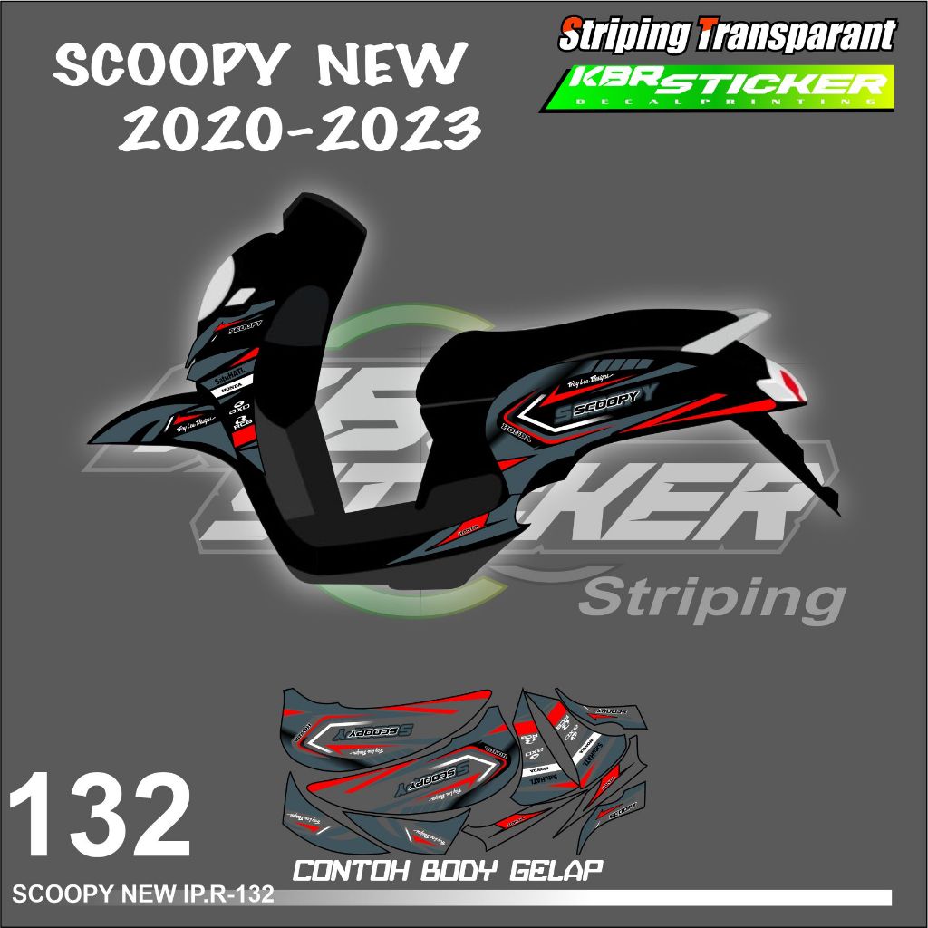 SCOOPY ใหม่ 2020-2023 HONDA SCOOPY MOTORCYCLE STRIPING STICKER ใหม่ ...