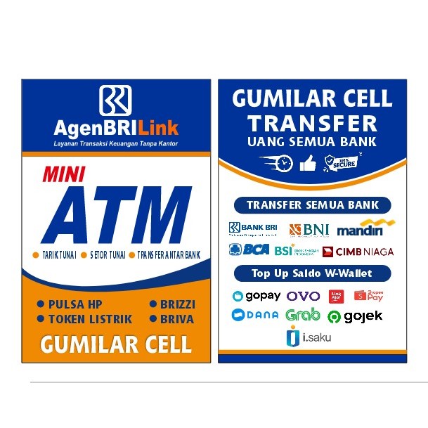 Mini ATM VINYL STICKER / TOP UP TRANSFER (SOLD AS A SINGLE, CONTER NAME ...