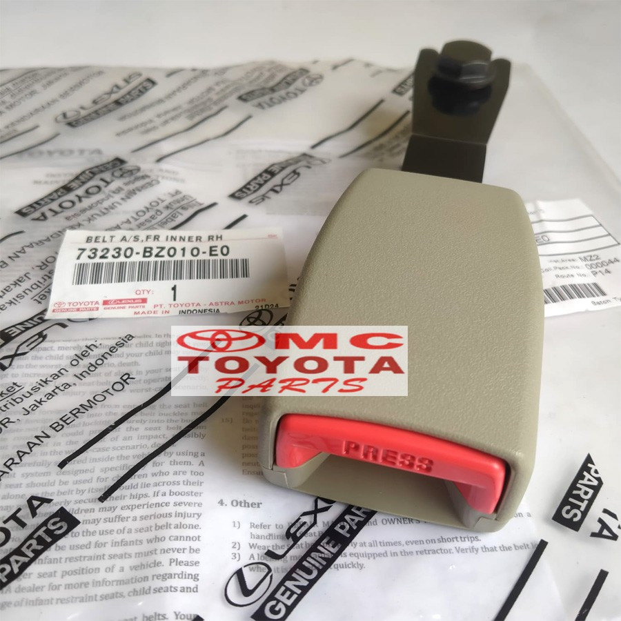 ปลั๊กเข็มขัดนิรภัย/เข็มขัดนิรภัยขวาครีม Avanza | 73230-bz010-e0 | Shopee Thailand