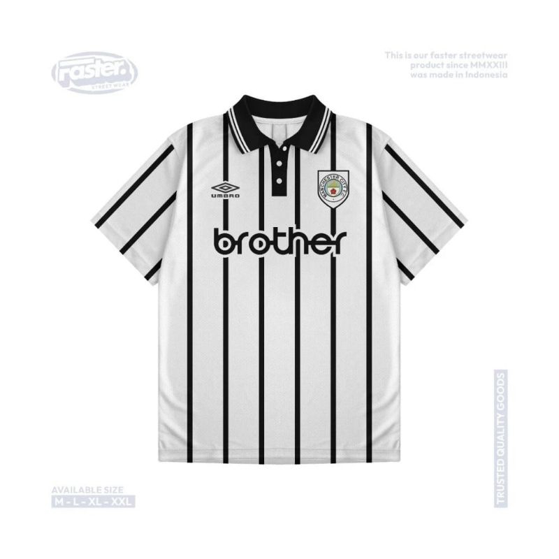 เสื้อกีฬาแขนสั้น ลายทีม Manchester City Brother สไตล์วินเทจ สําหรับ ...