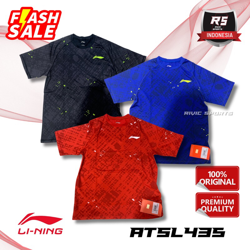 เสื้อ / เสื้อเจอร์ซีย์ LINING ATSL 435 ATSL435 ORIGINAL BADMINTON TURBO DRY AIR DRY TECHNOLOGY ...
