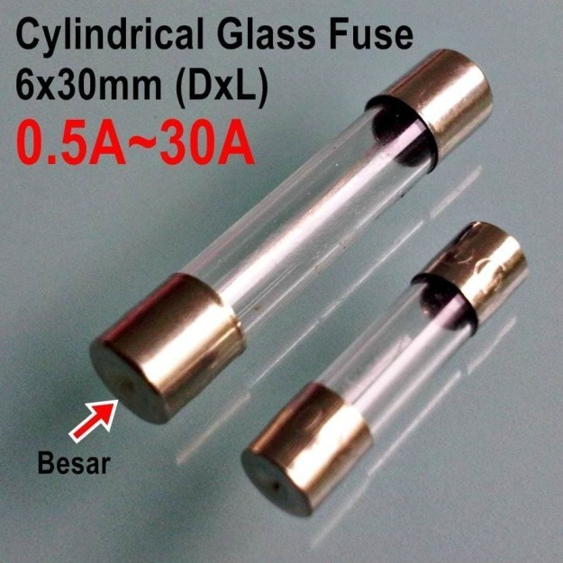 250v ฟิวส์แก้วทรงกระบอก 6x30 มม.0.5A 1A 2A 3A 4A 5A 10A 15A 18A 20A ...