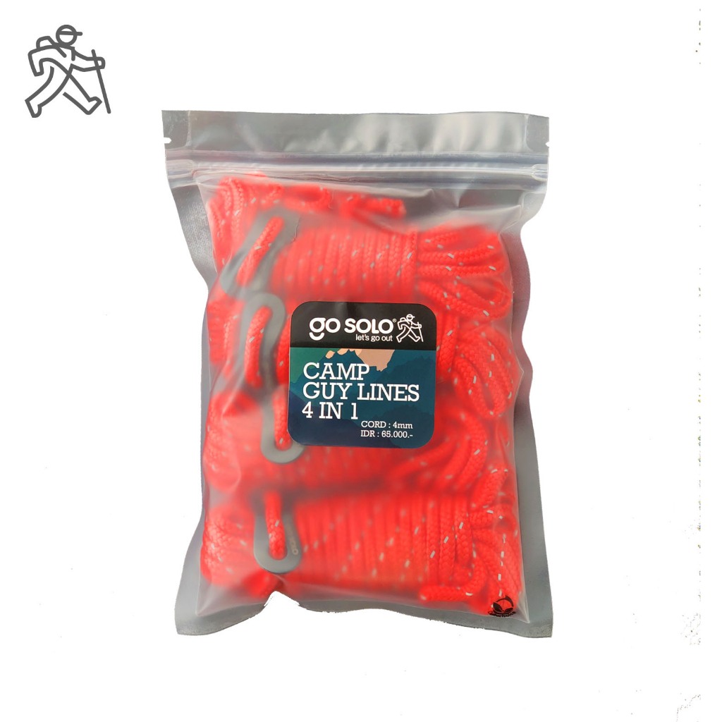 Go Solo Camp Guy Lines 4 in 1 4mm - สีส้ม | Shopee Thailand