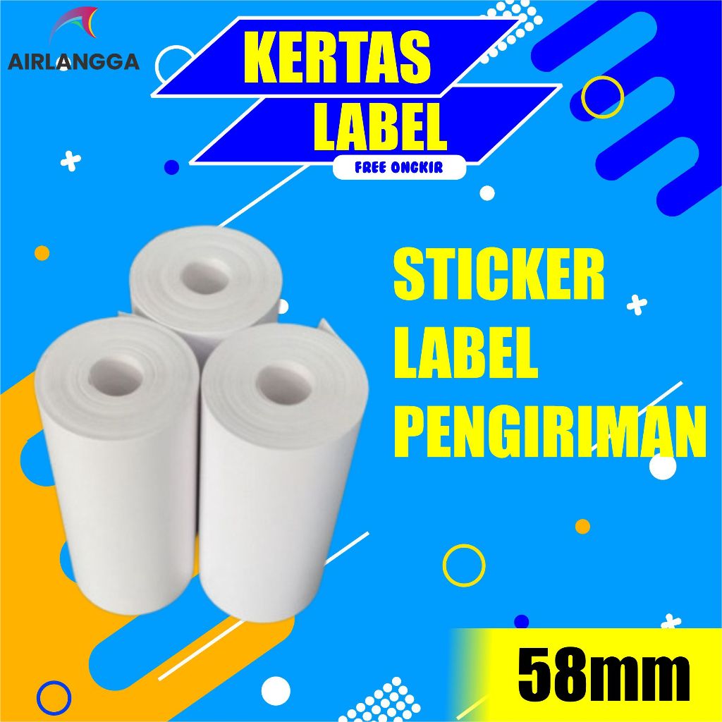Thermal PRINTER STICKER กระดาษขนาด 58 มม. เหมาะสําหรับสติกเกอร์ฉลากการ ...