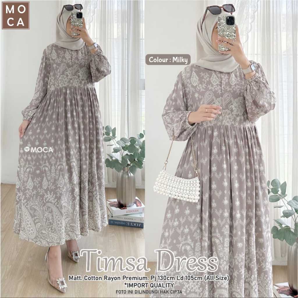Midi DRESS TIMSA LD 105 โดย MOCA ฉลาก | Shopee Thailand