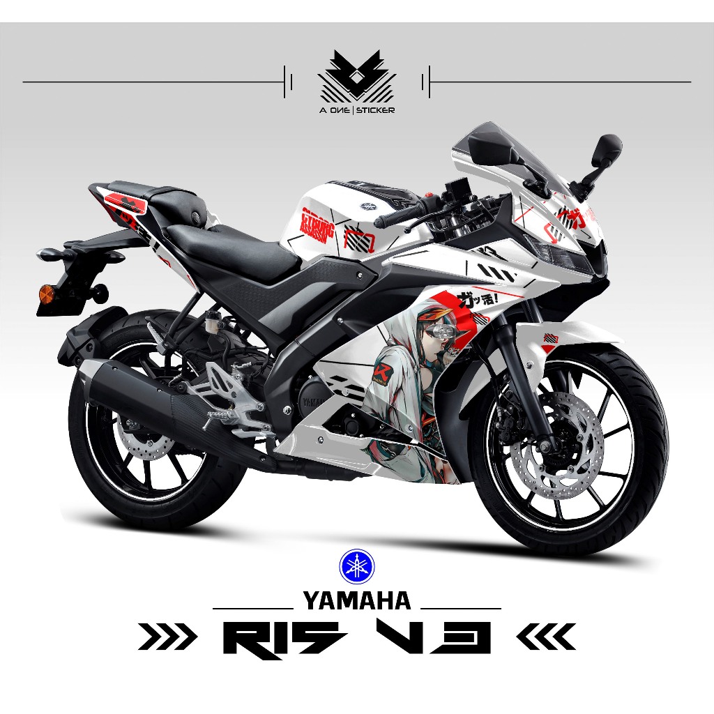 Striping YAMAHA R15 V3 SEMIFULL MOTIF 8 / YAMAHA R15 / V3 / R15 ...