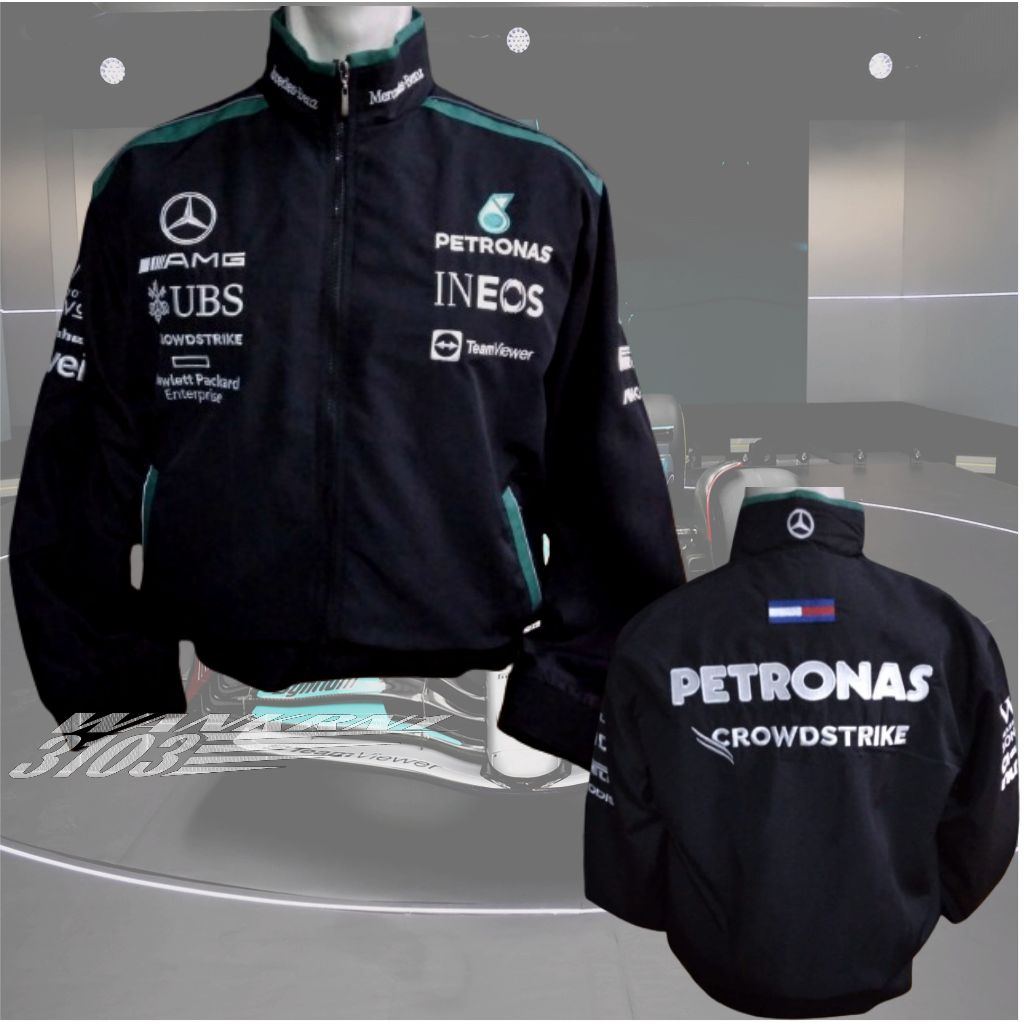 เสื้อแจ็คเก็ต Petronas CrowdStrike Mercedes-AMG Art1028 | Shopee Thailand