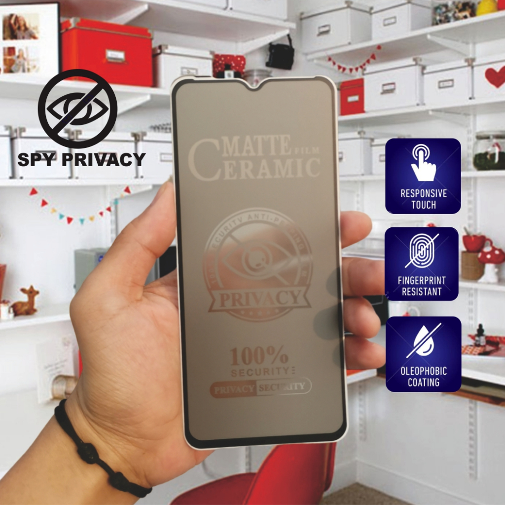Layar กระจกนิรภัยความเป็นส่วนตัว Oppo F3 F7 F5 F9 F1S A59 F11 Pro Anti ...