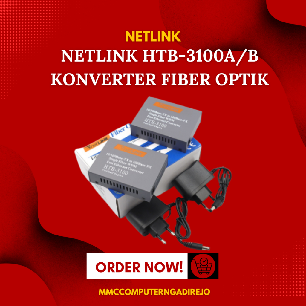 Netlink HTB-3100A / B ตัวแปลงไฟเบอร์ออปติก 10 / 100Mbps RJ45 | Shopee Thailand
