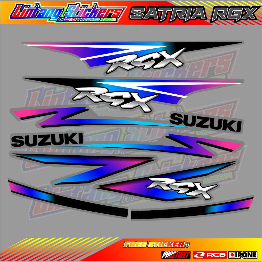 Suzuki SATRIA RGX VARIATION STRIPING / RGX SATRIA สติ๊กเกอร์รายชื่อรถ ...