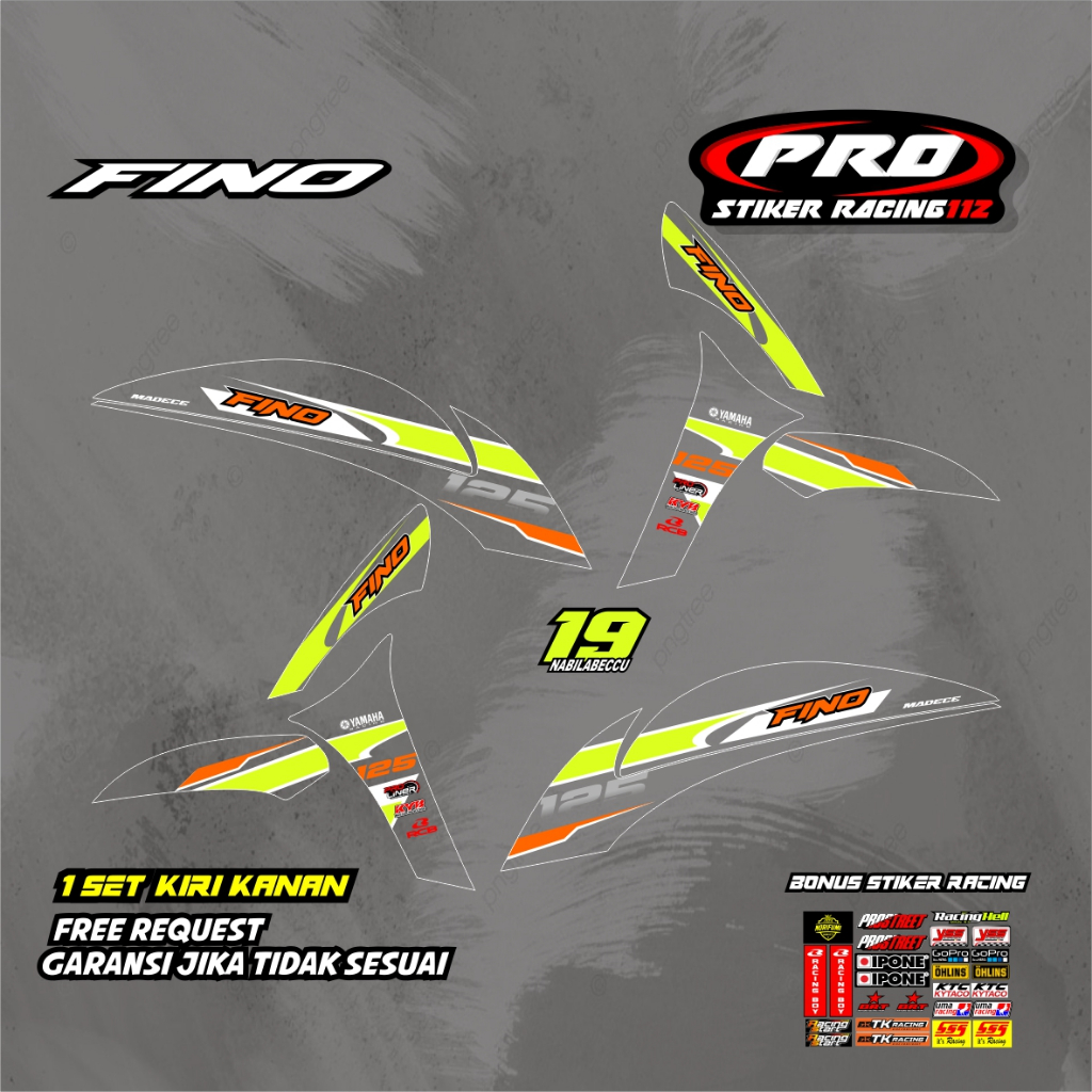 ใหม่ FINO STRIPING FINO 125 STIPING STICKER FINO TRANSPARENT สติ๊กเกอร์ ...