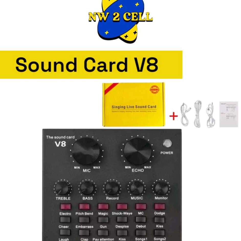 ส ่ งตอนนี ้ การ ์ ดเสียง V8 Mixer การ ์ ดเสียงภายนอก V8 ไมโครโฟนเสียงร ...