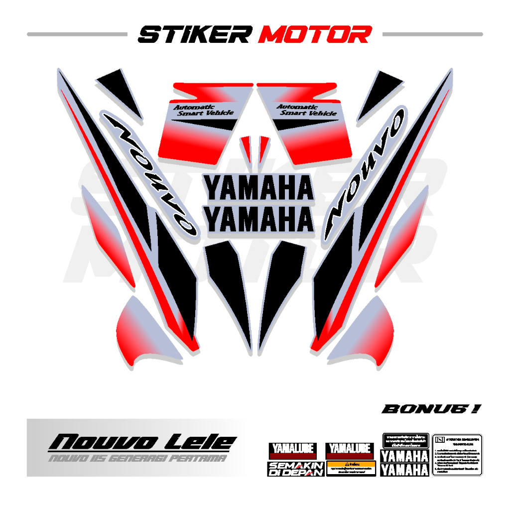 NS25 สติกเกอร์แถบสติกเกอร์ YAMAHA NOUVO LELE ใหม่ NUVO SPORTY FIRST ...