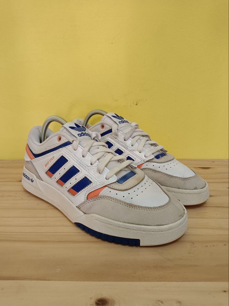 Adidas Drop Step Low สีขาว สีฟ้า สีส้ม ขนาด 41.5 | Shopee Thailand