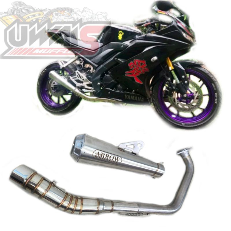 ท่อไอเสีย Ekzos R15 V3 racing R15 V3 V4 ท่อไอเสีย ARROW PRO RACE ระบบ ...