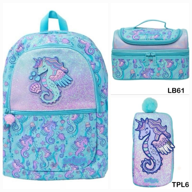 Smiggle Seahorse green Sd Backpack/กระเป๋าเป้เด็กผู้หญิง | Shopee Thailand