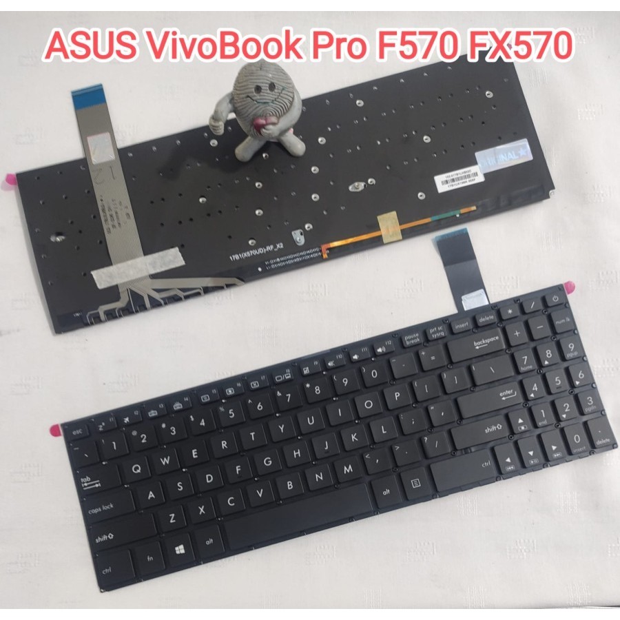 คีย์บอร์ด + BACKLIGHT ต้นฉบับ ASUS VivoBook Pro F570 F570U F570UD F570Z ...
