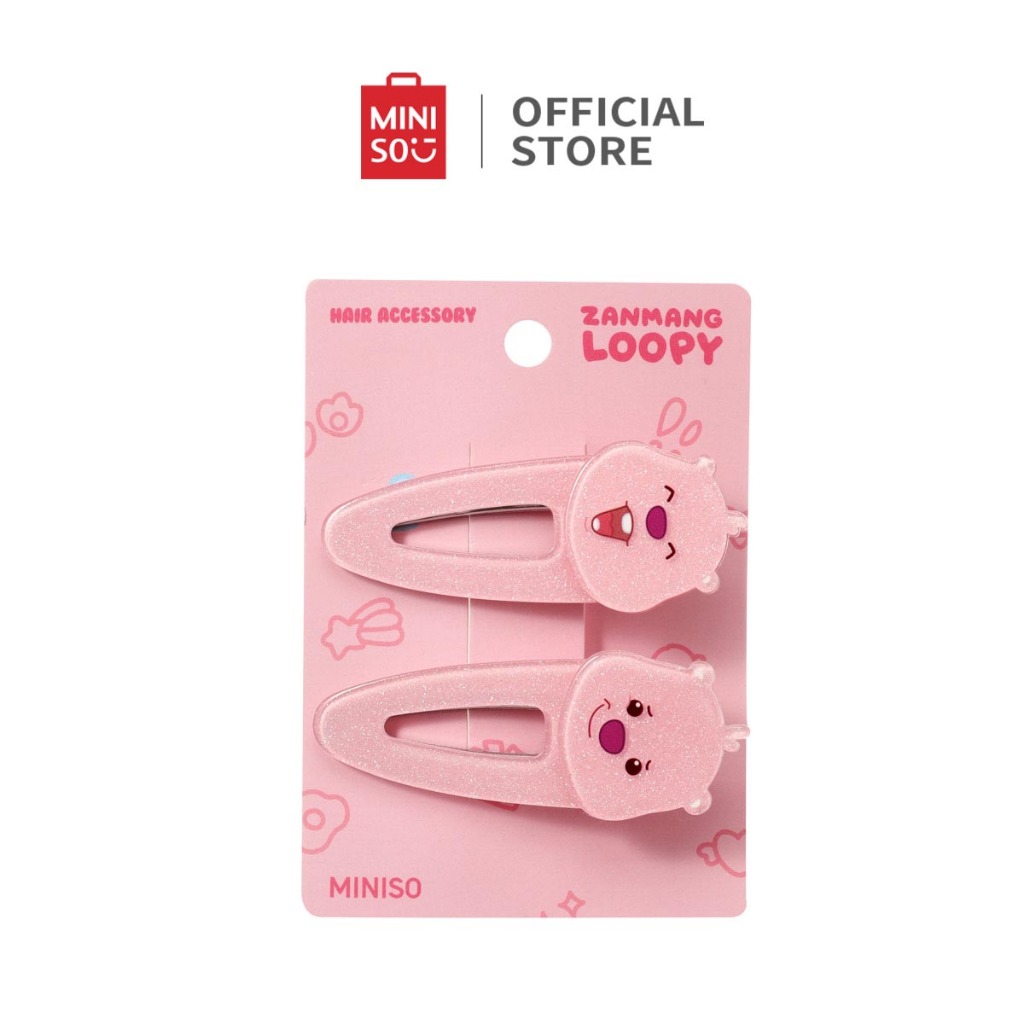 Miniso x ZANMANG Loopy Collection กิ๊บติดผม Checkered Hairpins 2 ชิ้นตก ...