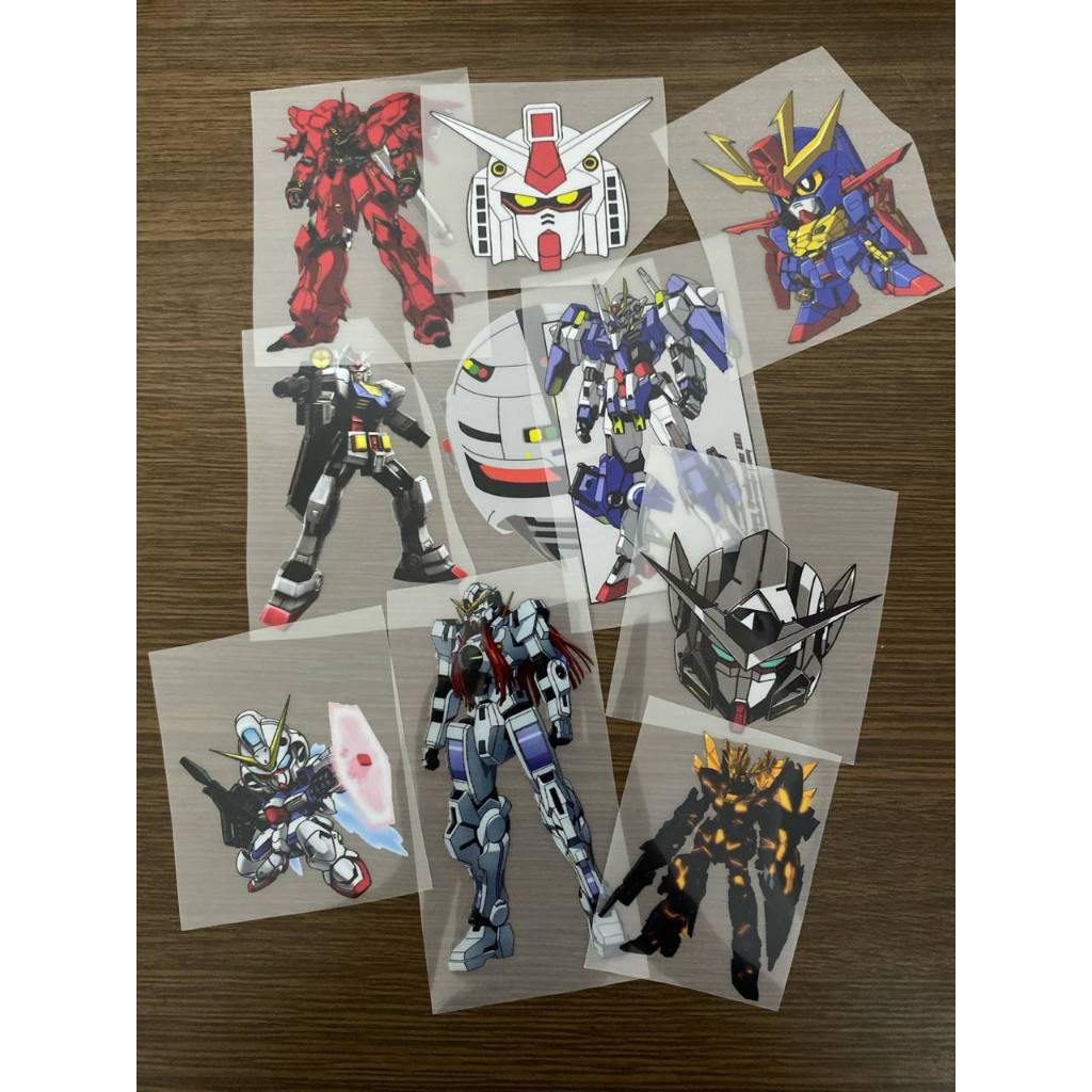 Dtf Sticker Screen Printing GUNDAM Theme Unit ขนาด 8-9 CM | Shopee Thailand