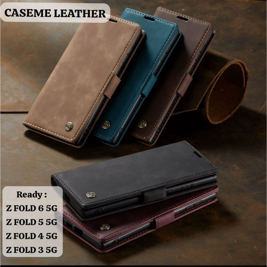 Caseme Leather Flip Wallet Hard Casing Samsung Galaxy Z Fold 6 Fold 5 ...