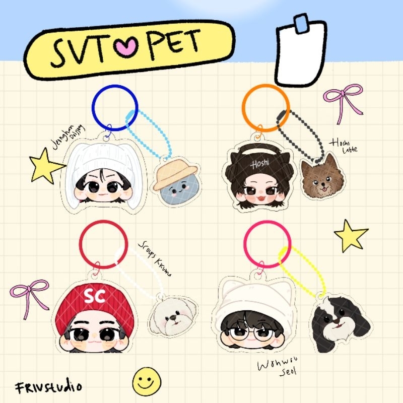 Seventeen KEYCHAIN CHIBI S.COUPS WONWOO JEONGHAN PET ACRYLIC SCOUPS ...