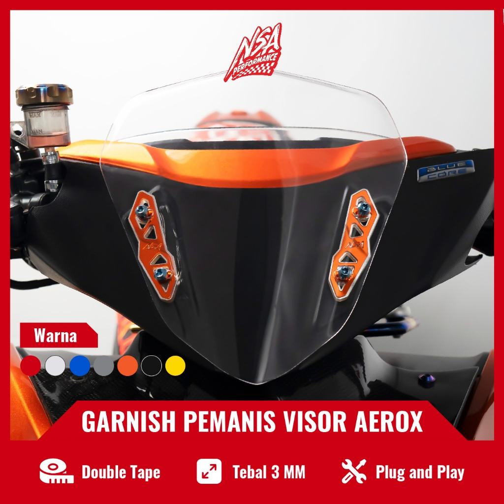 Nsa Garnish Visor Aerox เก่า Aerox ใหม่วงเล็บกระจก Aerox อุปกรณ์เสริม ...