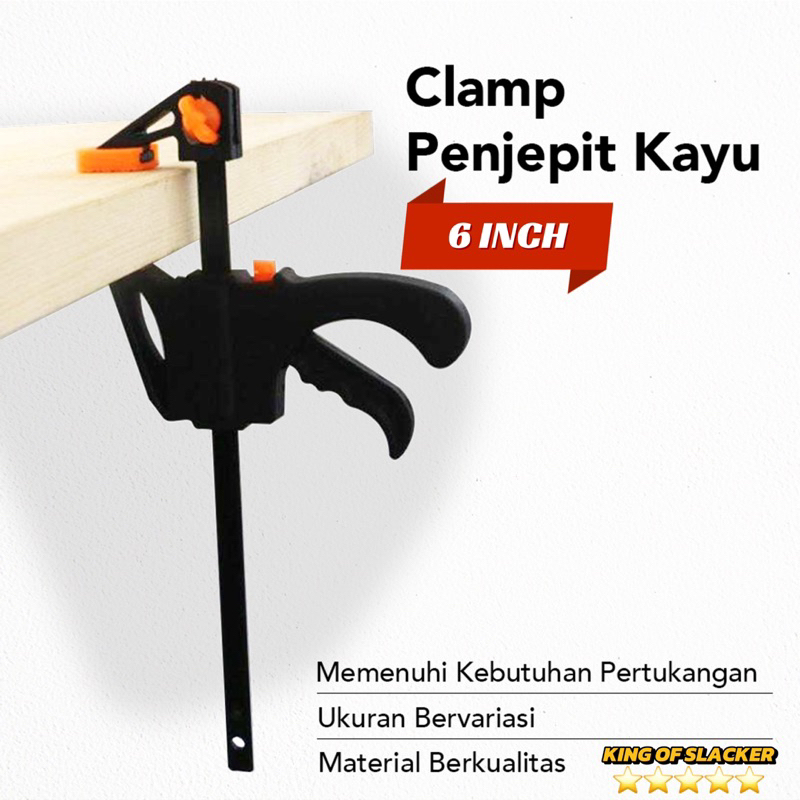 Kayu 6 นิ้ว Mini Wood Clamp Ratchet Bar Slim Quick Release DIY งานไม้ ...