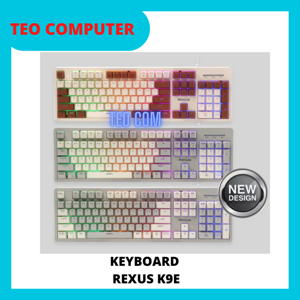 GAMING REXUS Battlefire K9E Semi Mechanical RGB KEYBOARD / คีย์บอร์ดเกม ...