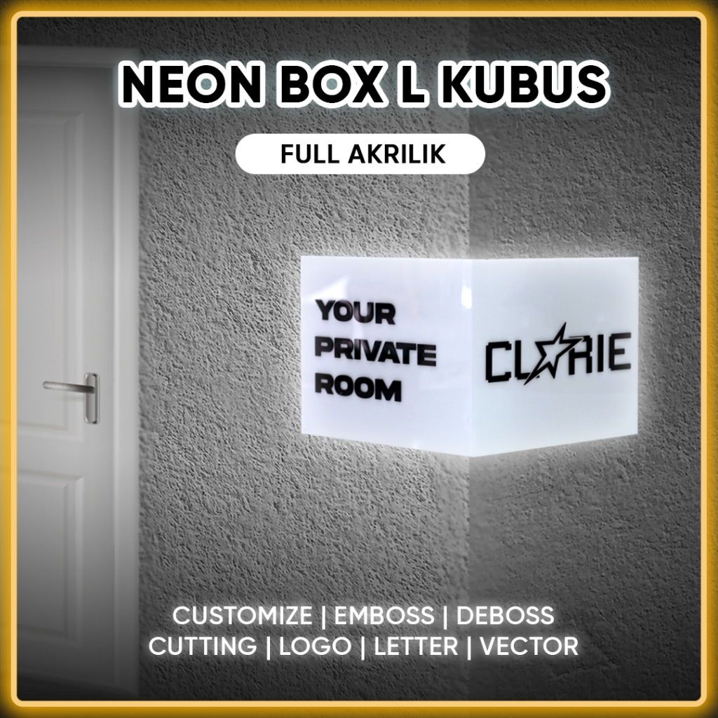 Custom NEON BOX รุ่น L อะคริลิคเต็ม | Shopee Thailand
