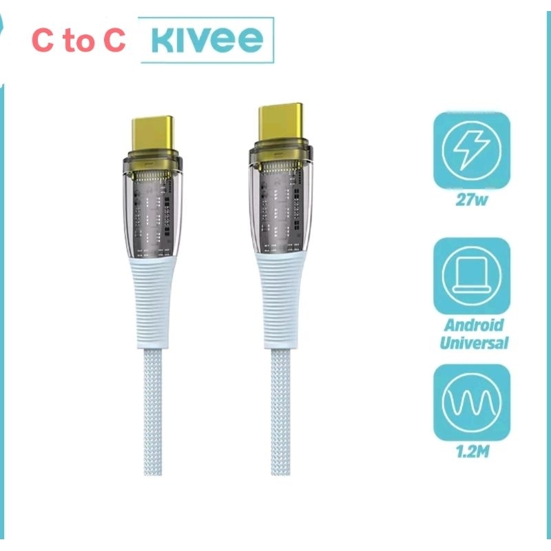 Kivee สาย USB Type C ถึง C ชาร์จเร็ว 1,2M | Shopee Thailand