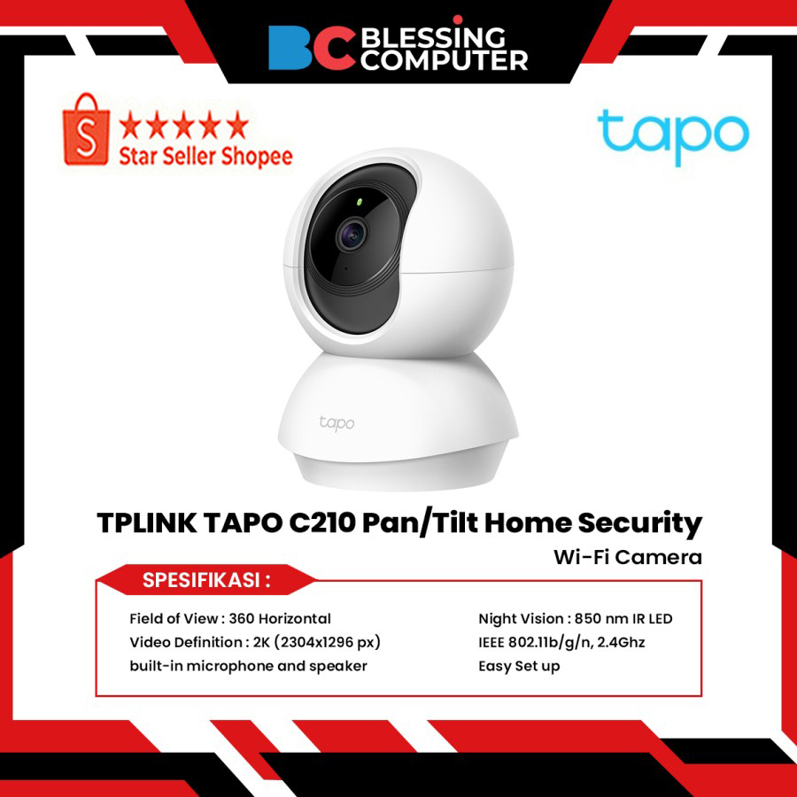 TPLINK TAPO C210 Pan/Tilt Home Security Wi-Fi Camera | Shopee Thailand