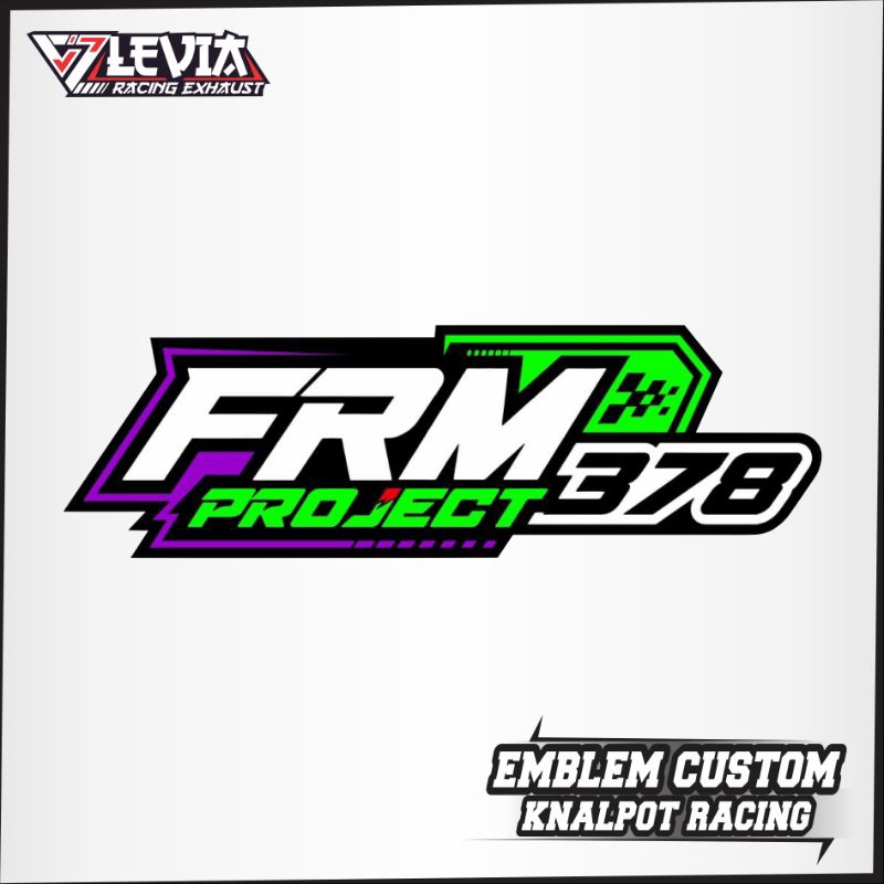 Custom RACING EXHAUST EMBLEM DESIGN SUKA SUKA FRM PROJECT 378 | Shopee ...