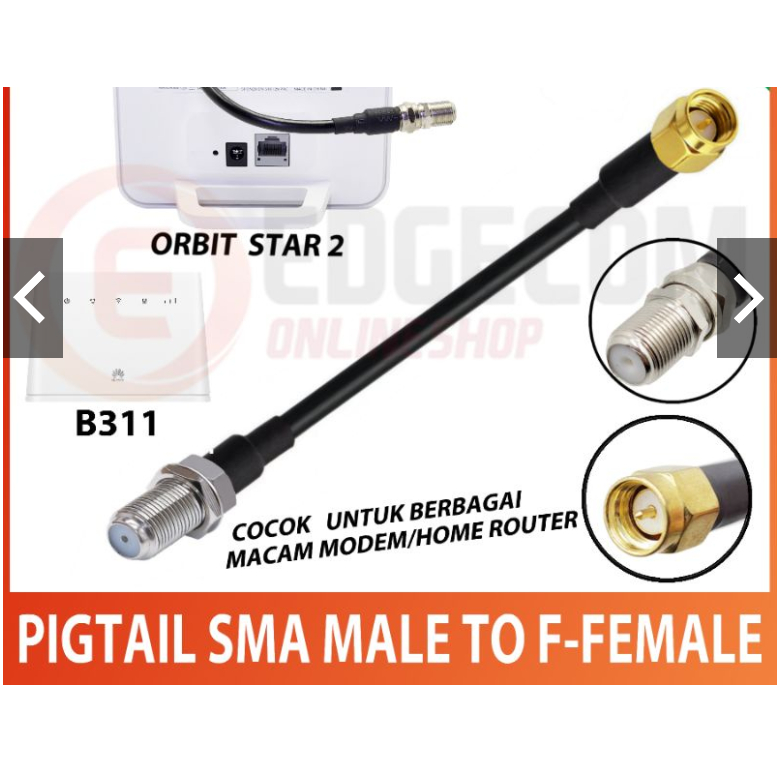 Orbit Star 2, N2, B311 F Female to SMA Male Router Modem Pigtail (เข็ม ...
