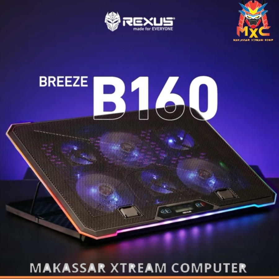 COOLING PAD LAPTOP REXUS BREEZE B160 พัดลม RGB | Shopee Thailand